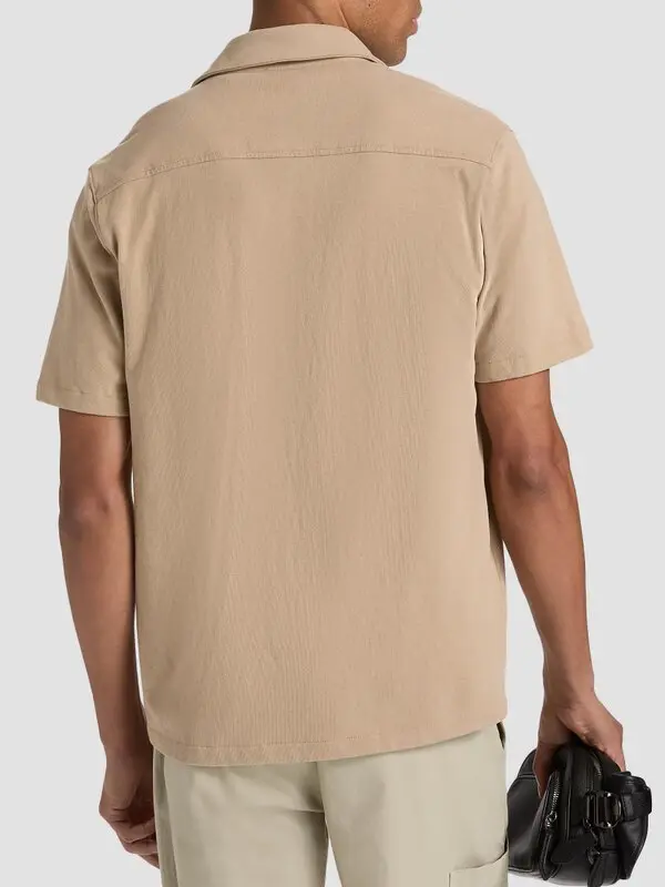 Vince Cotton Button-front Shirt - Pecan