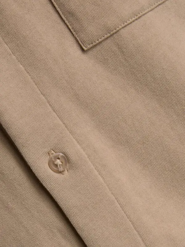 Vince Cotton Button-front Shirt - Pecan