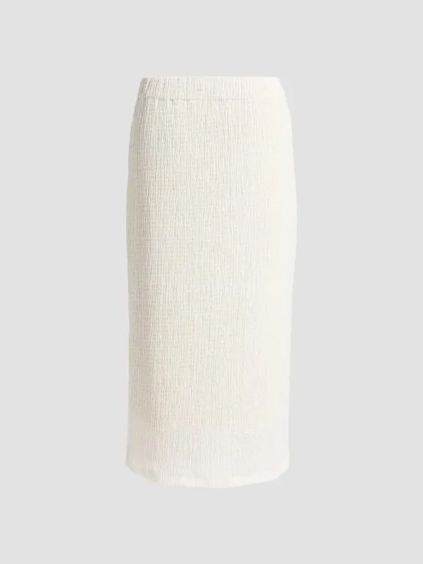 Vince Shadow Grid Knit Midi-skirt