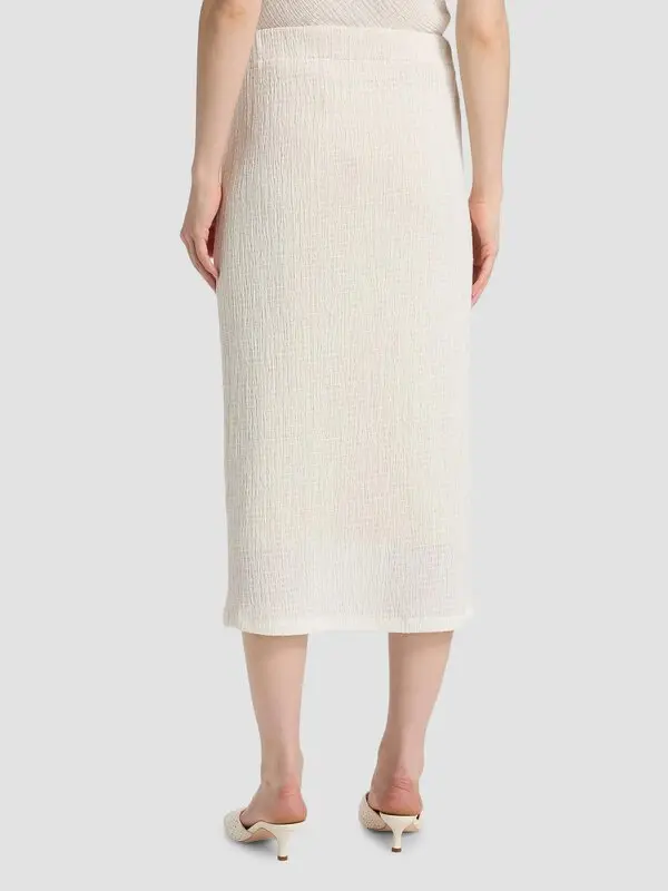 Vince Shadow Grid Knit Midi-skirt