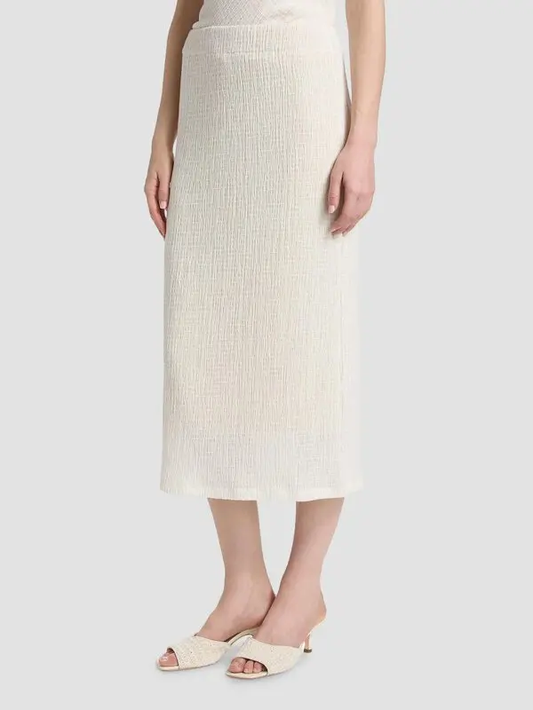 Vince Shadow Grid Knit Midi-skirt
