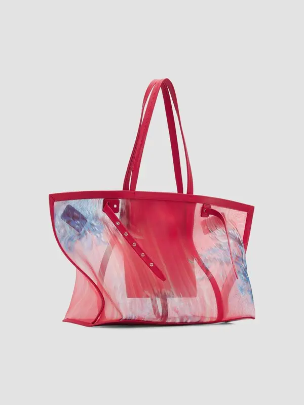 Proenza Schouler Days Mesh Carryall Tote Bag - Flame Multi