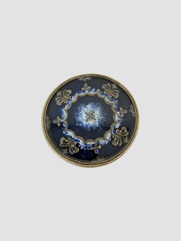 TIZO Jeweled Round Coaster - Blue