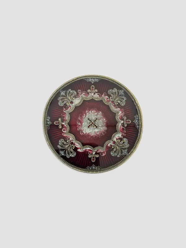 TIZO Jeweled Round Coaster - Red