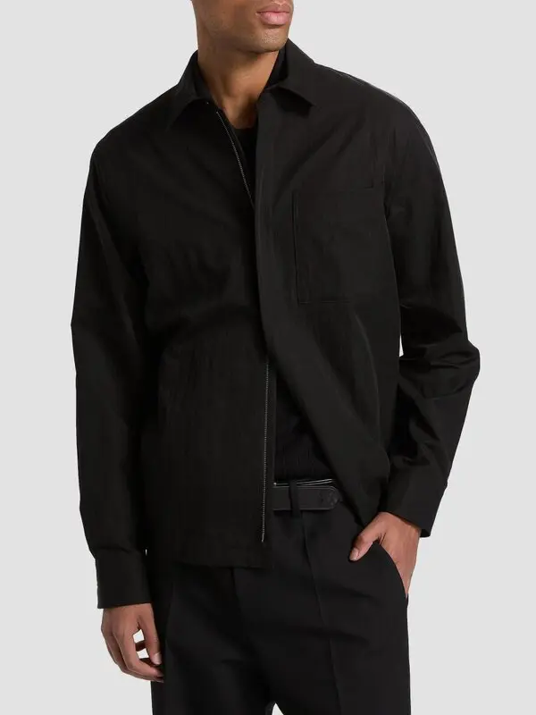 Vince Patch Pocket Cotton-blend Shirt Jacket