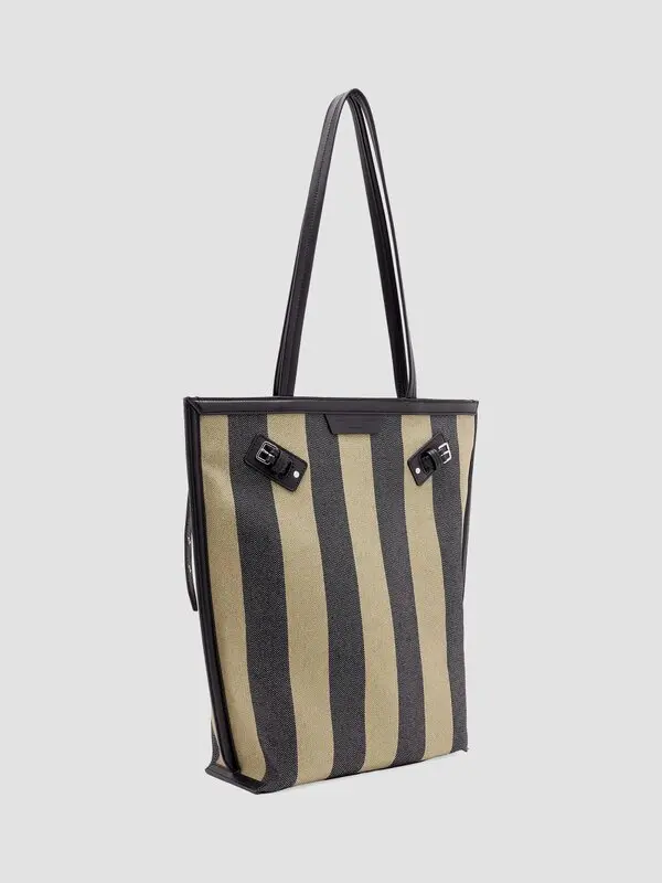 Proenza Schouler North South Days Striped Canvas Tote Bag