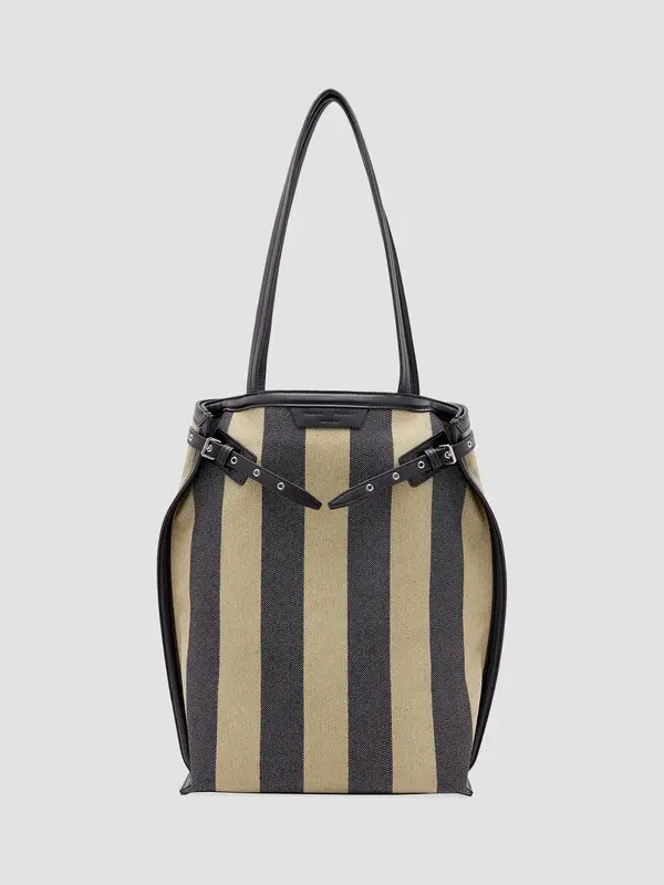 Proenza Schouler North South Days Striped Canvas Tote Bag
