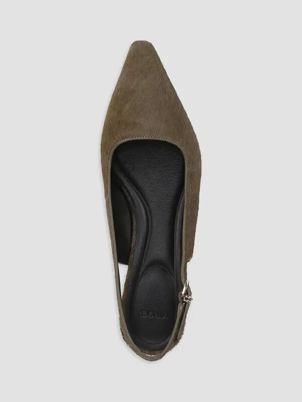 Vince Sabra Ii 45mm Calf-hair Slingback Kitten Heels - Cypress
