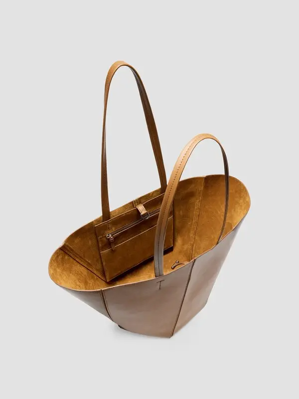 Proenza Schouler Hex Leather Tote Bag - Walnut