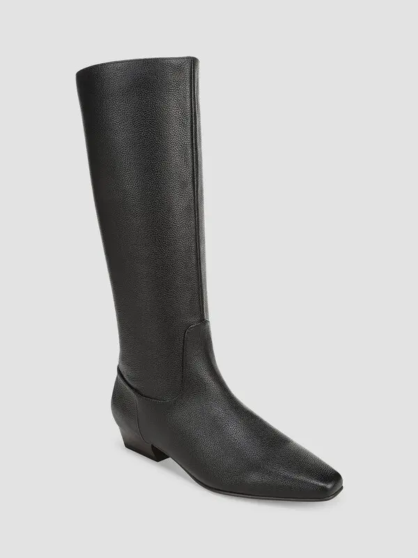 FAVORITE DAUGHTER Addison Leather Western Boots - Black
