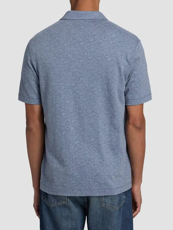 Vince Tonal Leaf Slub Cotton Shirt