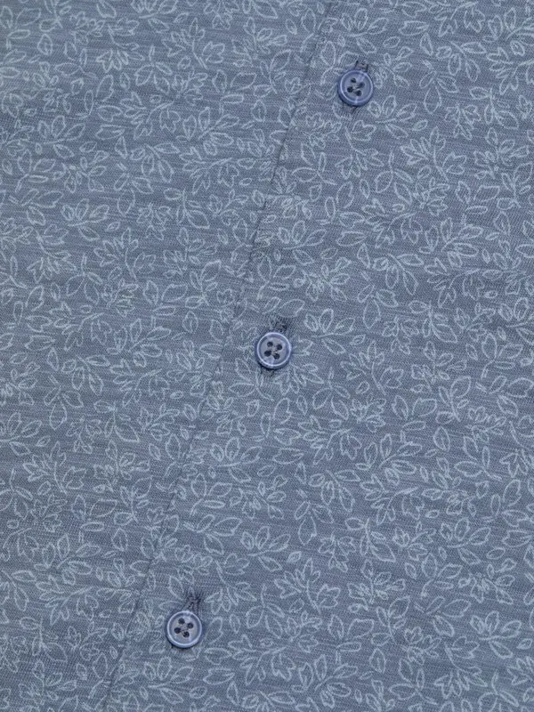Vince Tonal Leaf Slub Cotton Shirt