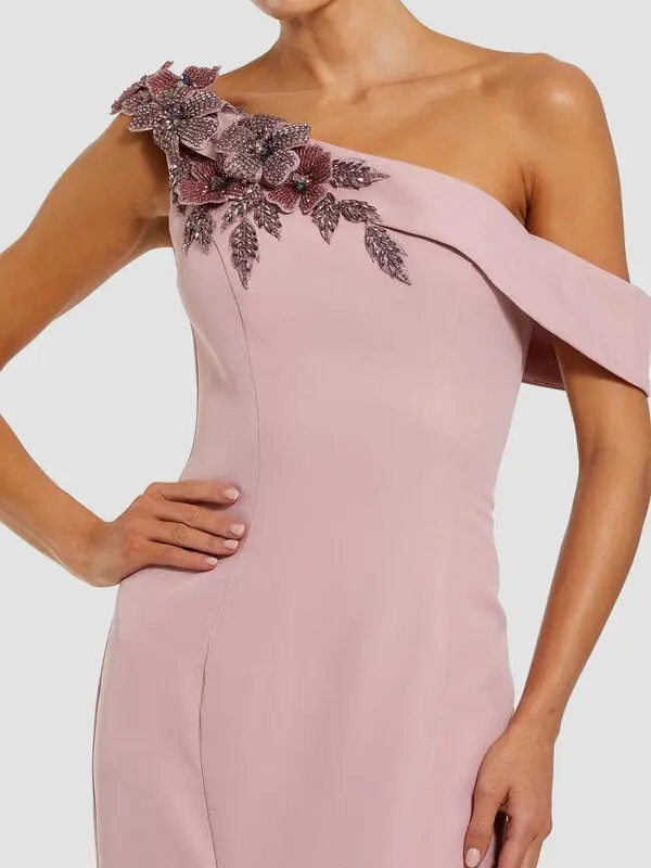 Mac Duggal Embellished Crepe Off-the-shoulder Mermaid Gown