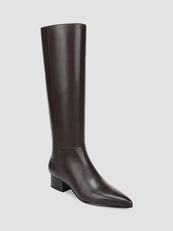 Vince Adan 40mm Leather Knee-high Boots - Ganache
