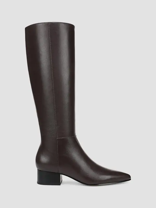 Vince Adan 40mm Leather Knee-high Boots - Ganache