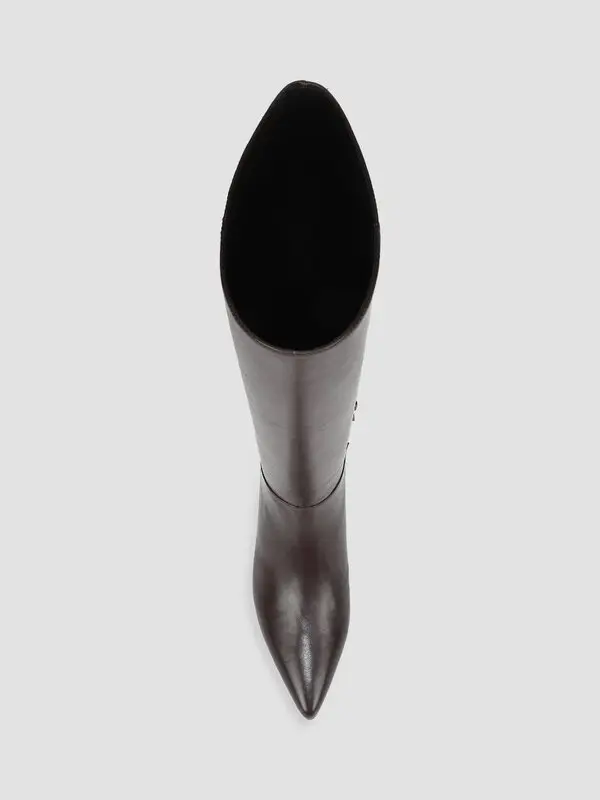 Vince Adan 40mm Leather Knee-high Boots - Ganache