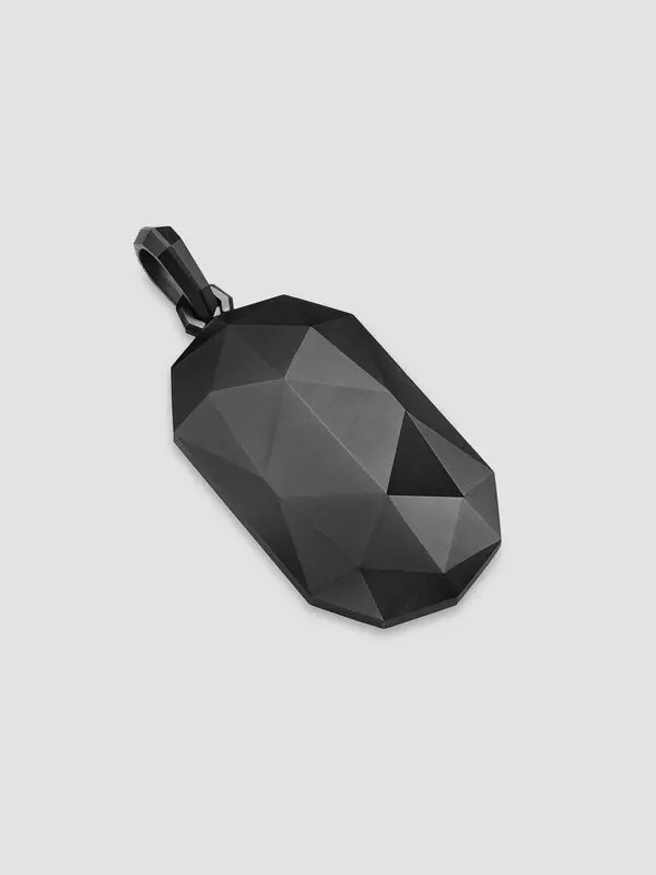 David Yurman Faceted Amulet In Titanium, 36.3mm