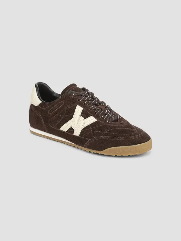 Veronica Beard Natalia Suede Low-top Sneakers - Espresso