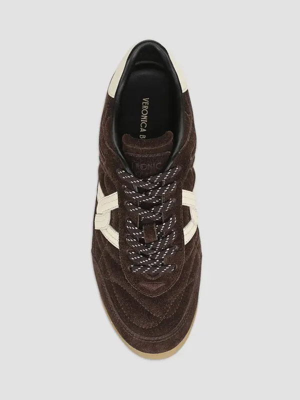 Veronica Beard Natalia Suede Low-top Sneakers - Espresso