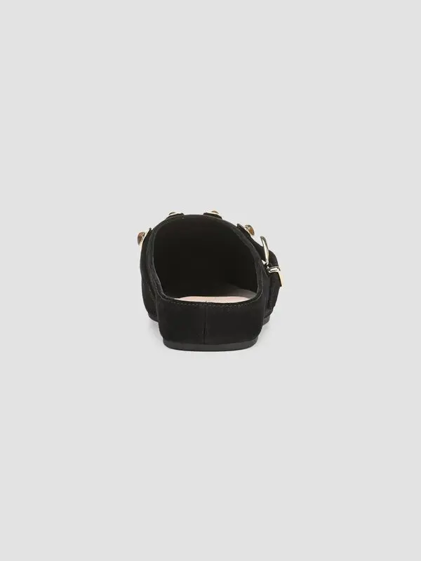 Veronica Beard Narcisa Suede Mule Clogs - Black