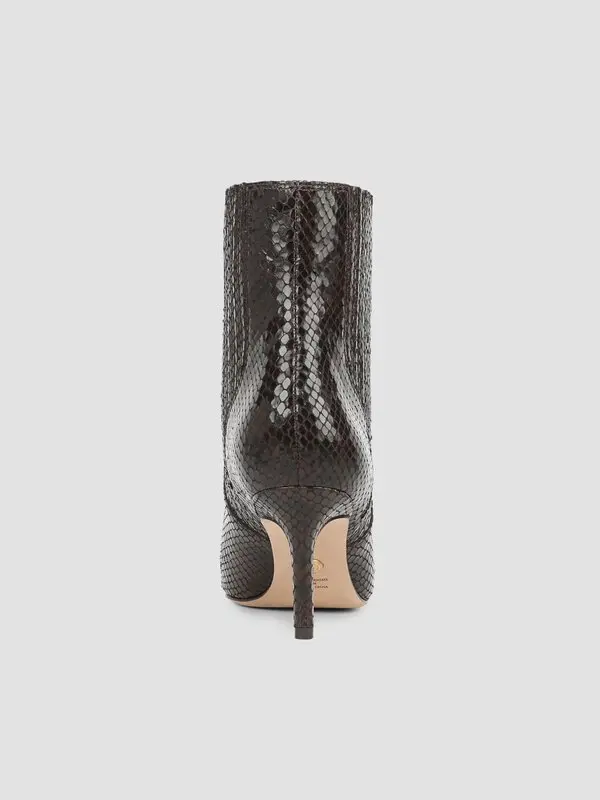 Veronica Beard Lisa 70mm Snake-embossed Leather Ankle Boots