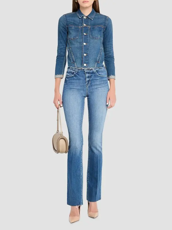 L'Agence Janelle Raw-edge Denim Jacket