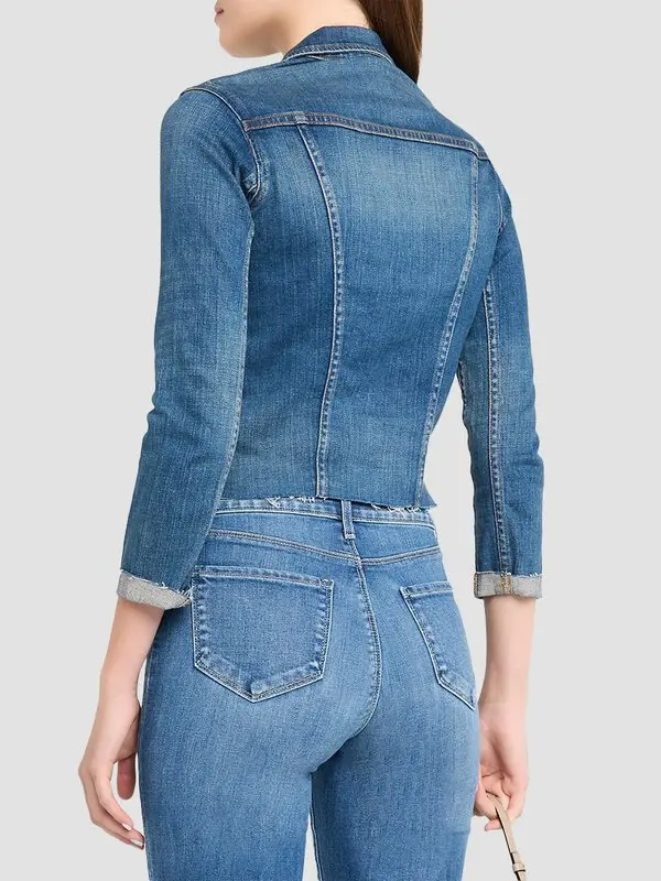 L'Agence Janelle Raw-edge Denim Jacket