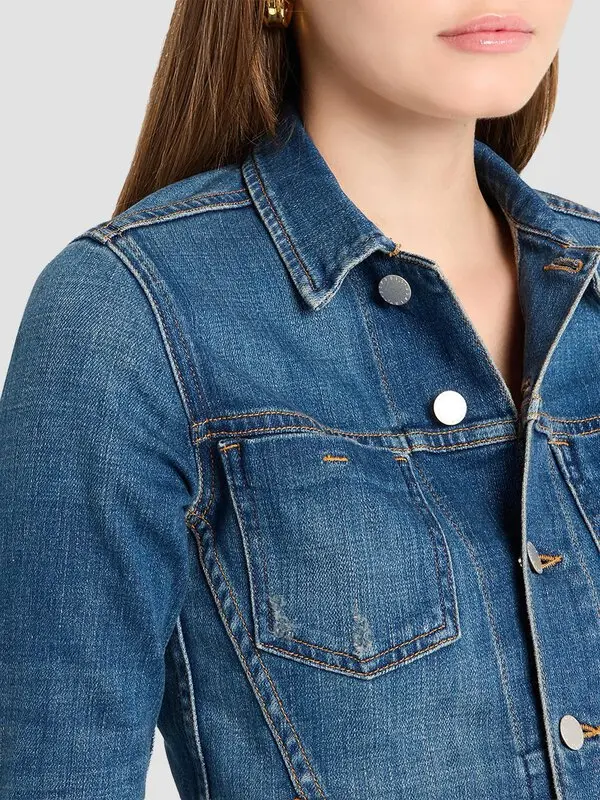 L'Agence Janelle Raw-edge Denim Jacket