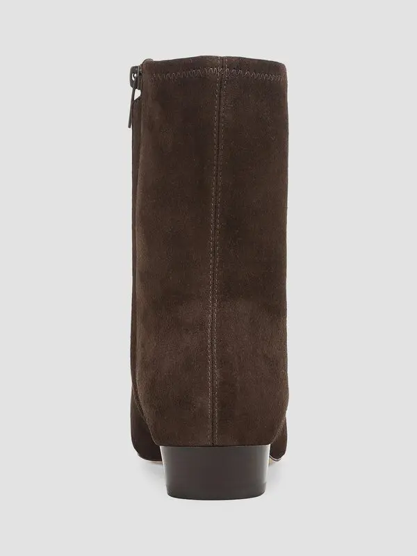 Veronica Beard Glinda 25mm Suede Ankle Boots