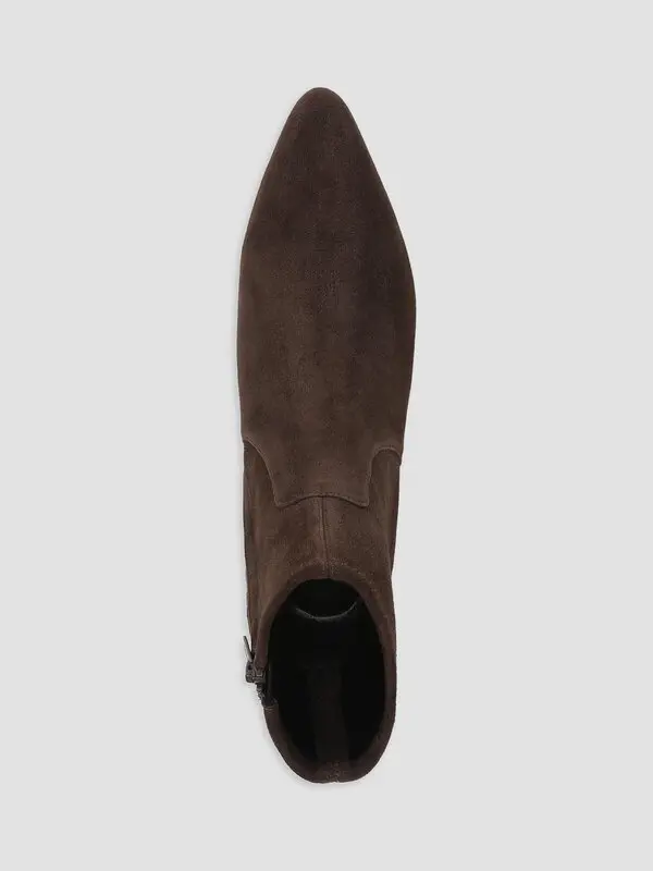 Veronica Beard Glinda 25mm Suede Ankle Boots - Espresso