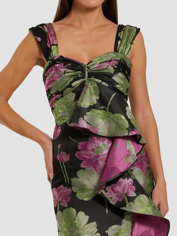 Mac Duggal Ieena One Brocade Column Dress