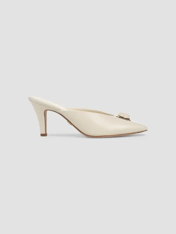 Veronica Beard Rochelle Cabochon 75mm Leather Mules