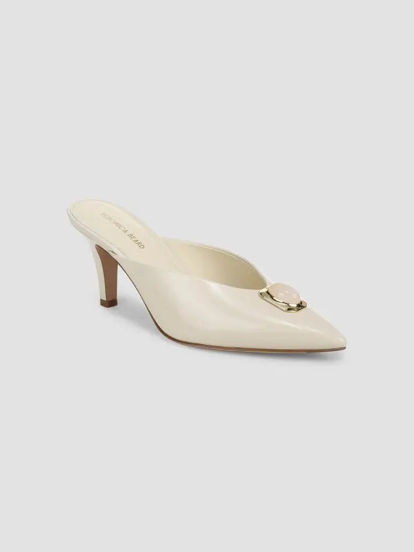 Veronica Beard Rochelle Cabochon 75mm Leather Mules