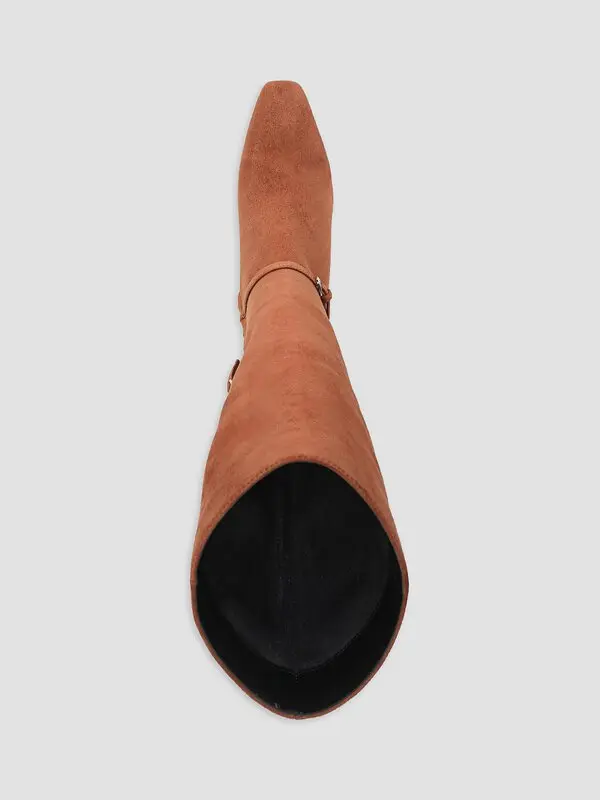 FAVORITE DAUGHTER Lila 75mm Suede Knee-high Boots
