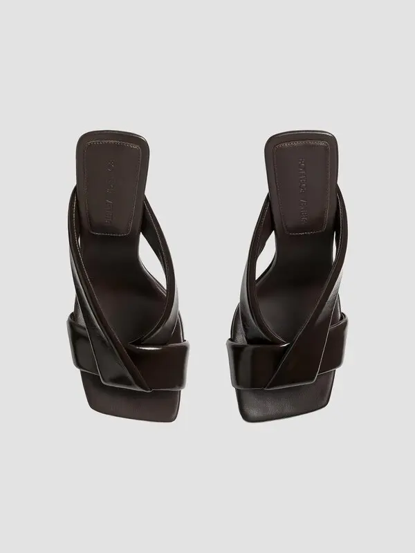 Bottega Veneta 90mm Interwoven Leather Mules