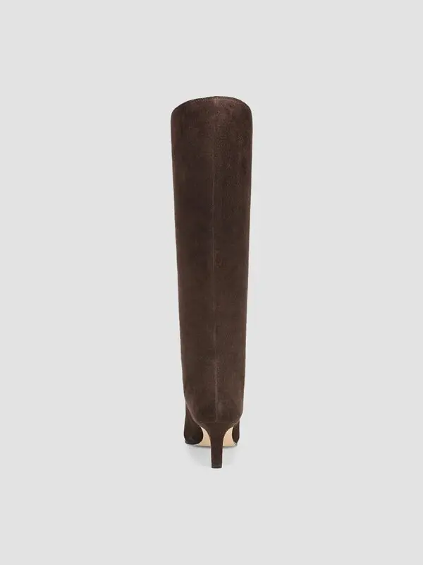 Veronica Beard Aisla 60mm Suede Knee-high Boots - Espresso