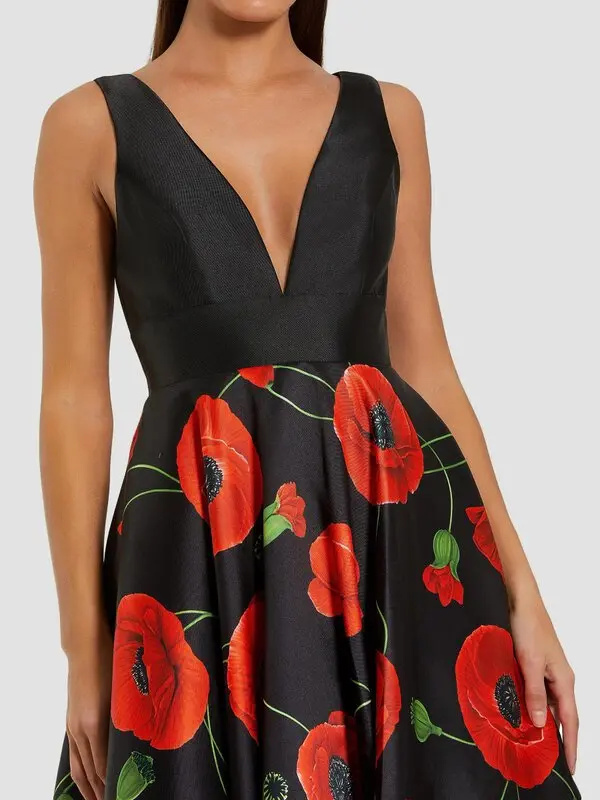 Mac Duggal Floral Satin Gown