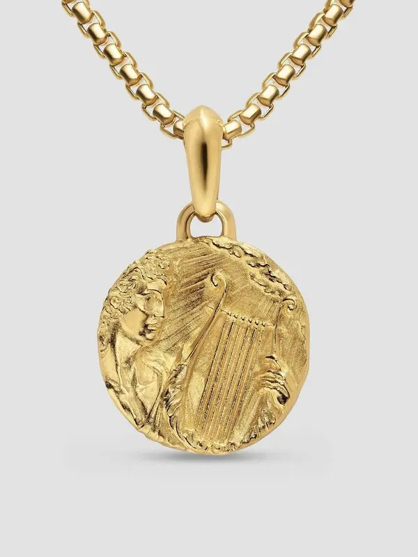 David Yurman Apollo Amulet In 18k Yellow 24mm