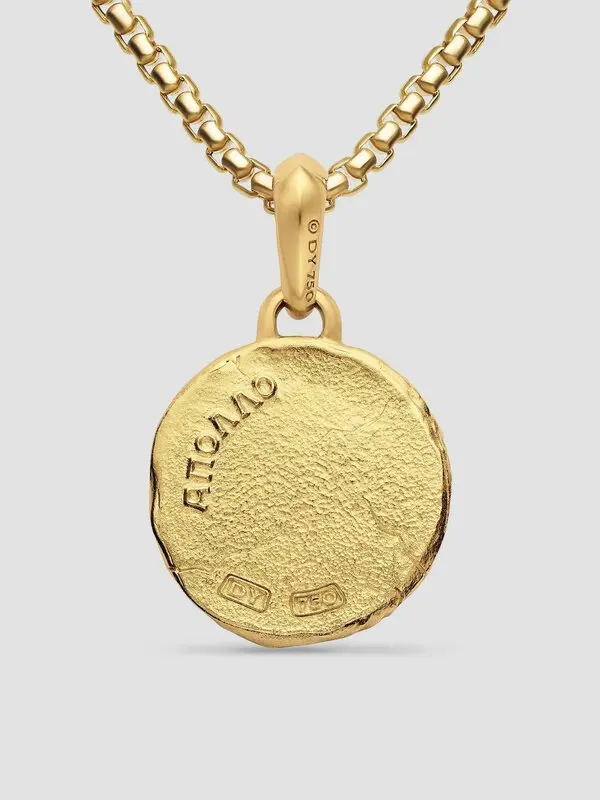 David Yurman Apollo Amulet In 18k Yellow 24mm