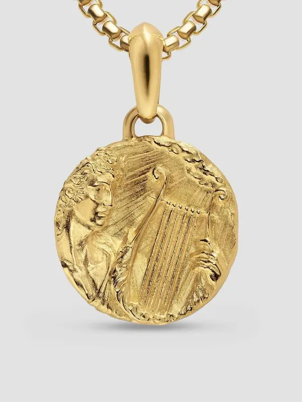 David Yurman Apollo Amulet In 18k Yellow 24mm