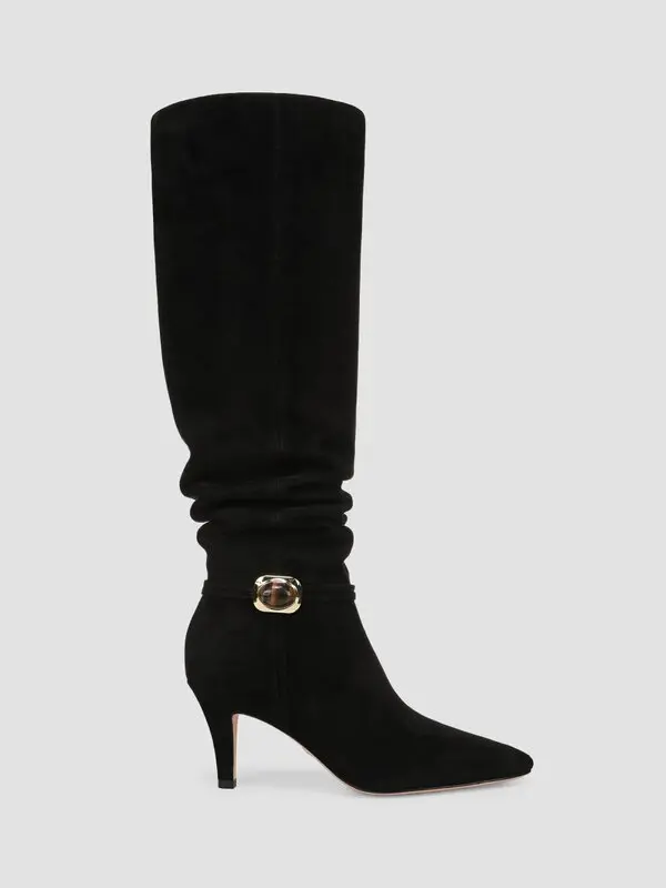 Veronica Beard Angeline 75mm Suede Boots - Black