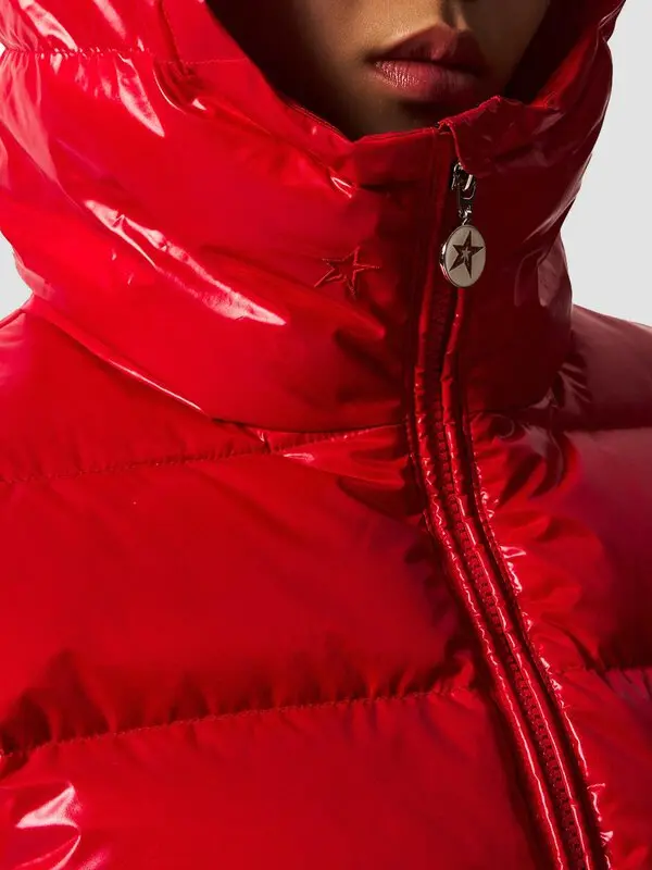 Perfect Moment Polar Flare Houndstooth Ski Jacket - Red