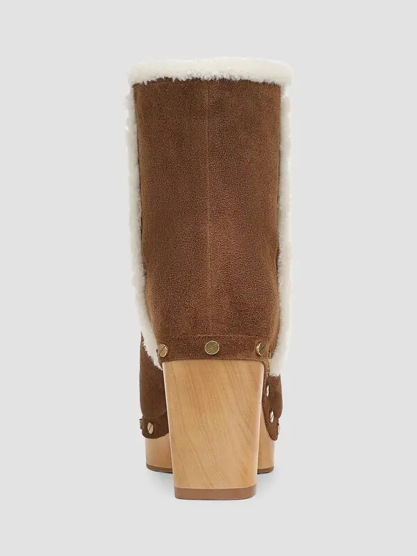 Veronica Beard Glinda Shearling-lined Suede Ankle Boots