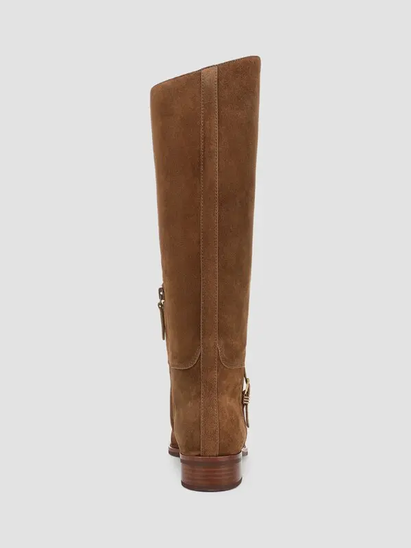 Veronica Beard Arabelle 30mm Suede Riding Boots