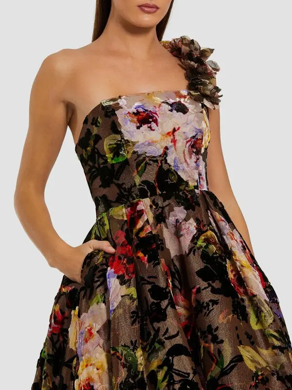 Mac Duggal Floral Organza Gown