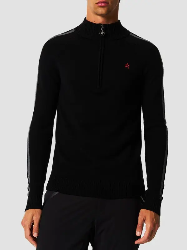 Perfect Moment La Tour Quarter-zip Sweater - Black