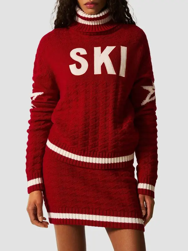Perfect Moment Glacier Wool Turtleneck Sweater