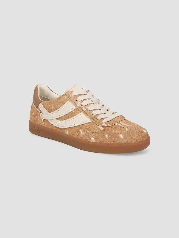 Vince Oasis Deer-print Calf Hair Low-top Sneakers - Buttermalt Multi