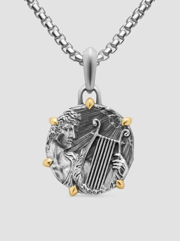 David Yurman Apollo Amulet In Sterling With 18k Yellow Gold, 26.4mm