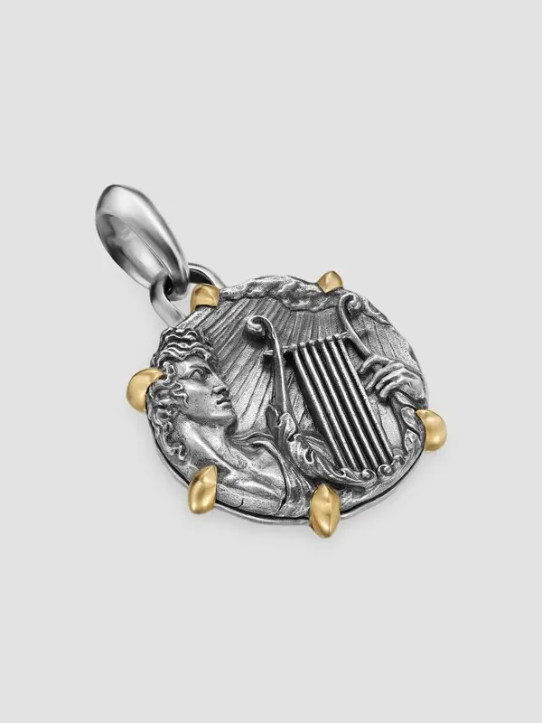 David Yurman Apollo Amulet In Sterling With 18k Yellow Gold, 26.4mm